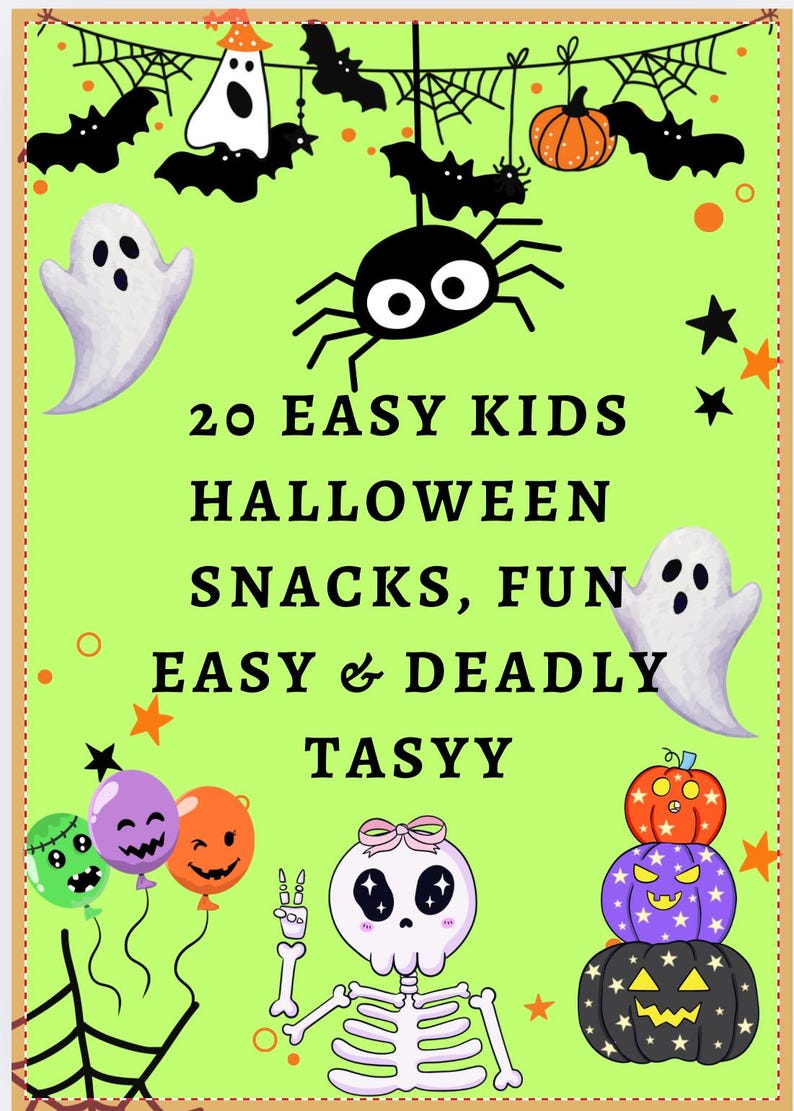Kids Halloween Recipes: 20 Fun Spooky Treats Cookbook (digital) - Etsy