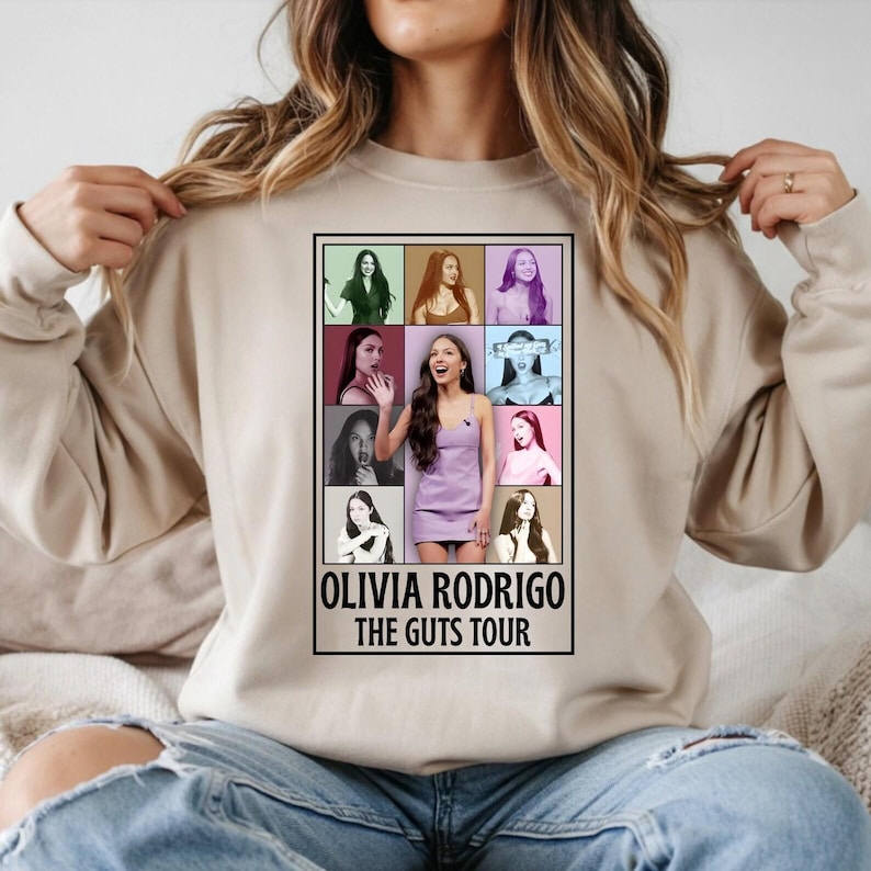 Olivia Rodrigo Sweatshirt, GUTS Tour Inspired Hoodie, Vintage Music Fan ...