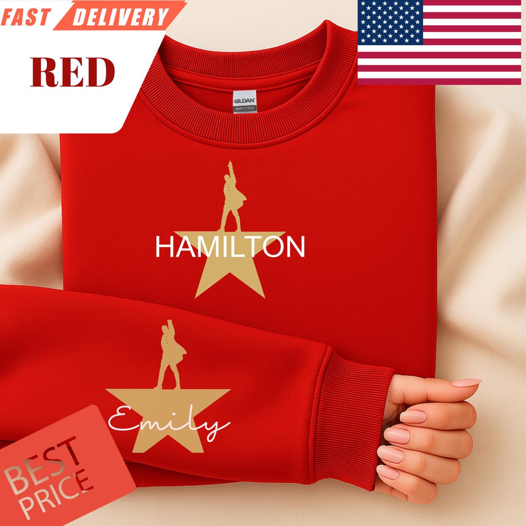 Personalized Hamilton Musical Sweatshirt – Name on Sleeve Hoodie ...