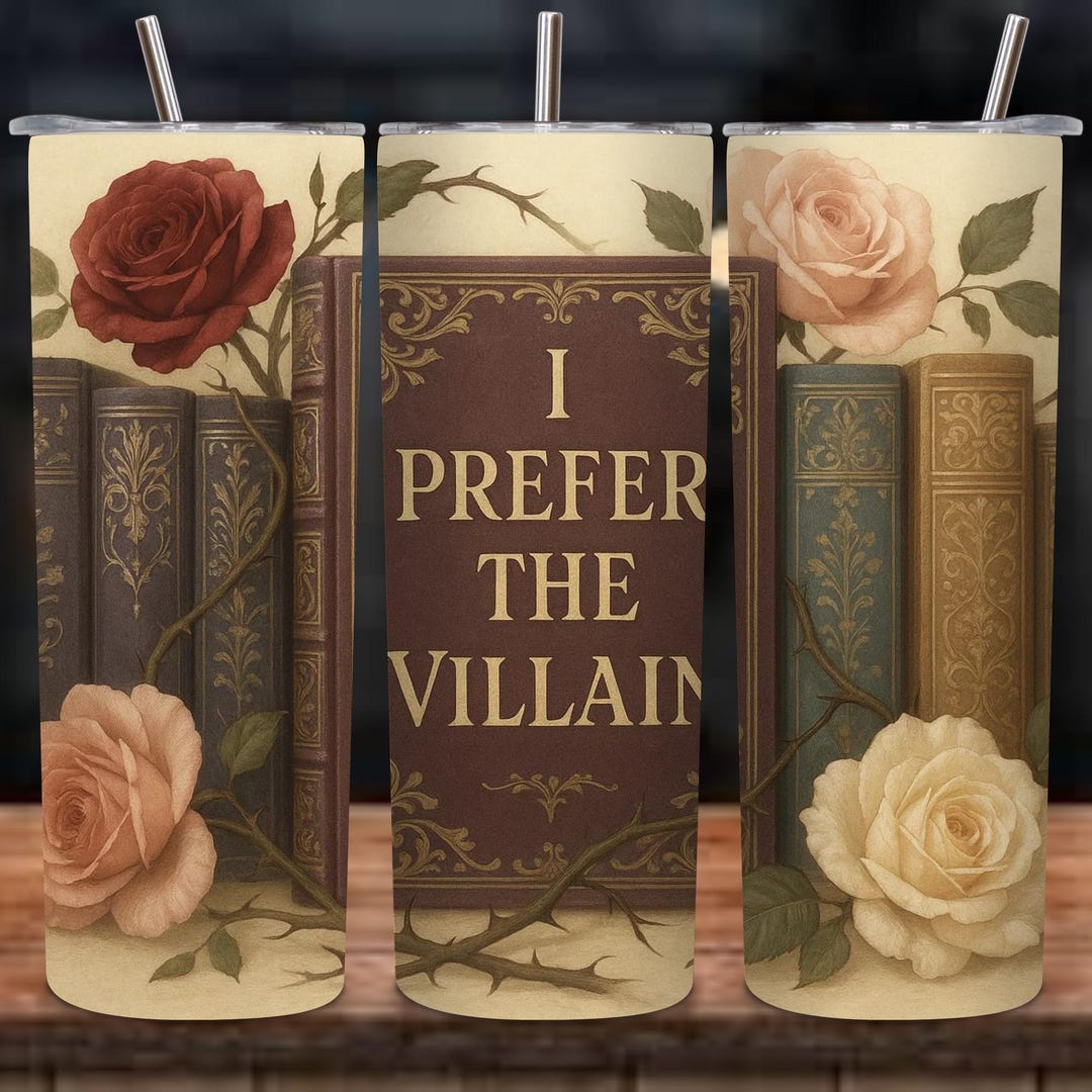 Romantasy Villain Book Tumbler Wrap: 20oz Sublimation Design (PNG ...