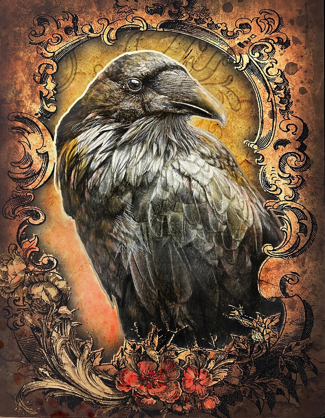 Raven Art Signed Print, Gothic Drawing - Etsy