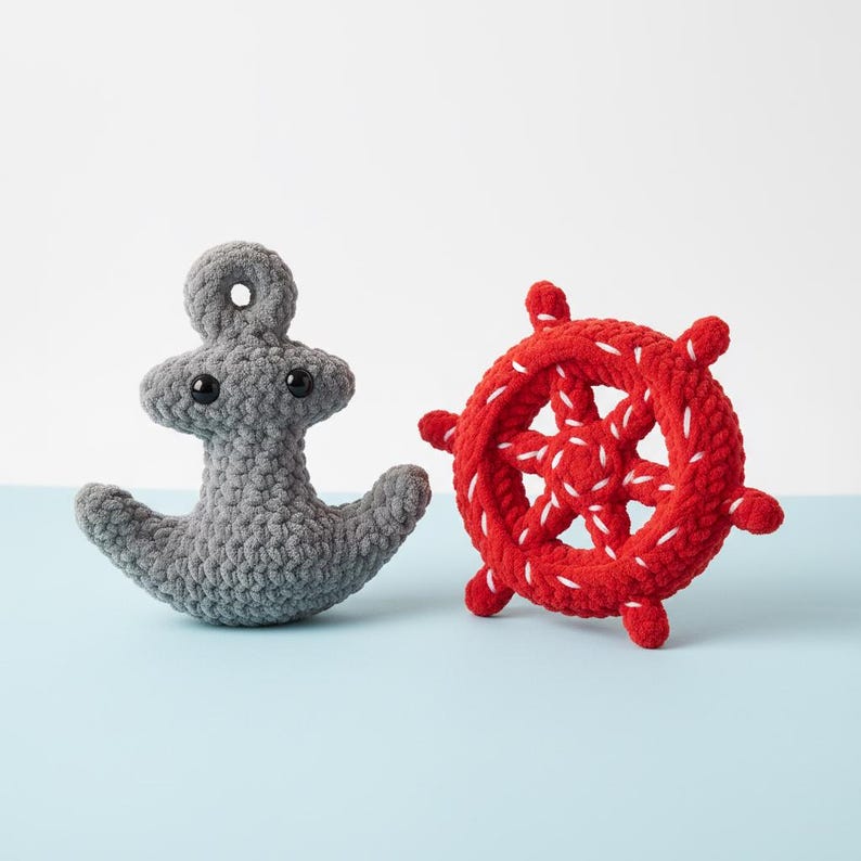 Anchor Crochet Pattern, Pastel Plush Anchor PDF, Nautical Sea Theme ...
