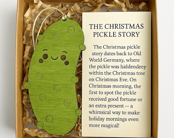 Christmas Pickle Ornament – Wooden Holiday Keepsake - Etsy