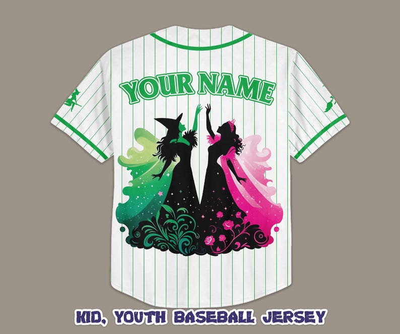 Custom Wicked Baseball Jersey, Elphaba and Glinda Shirt - Etsy