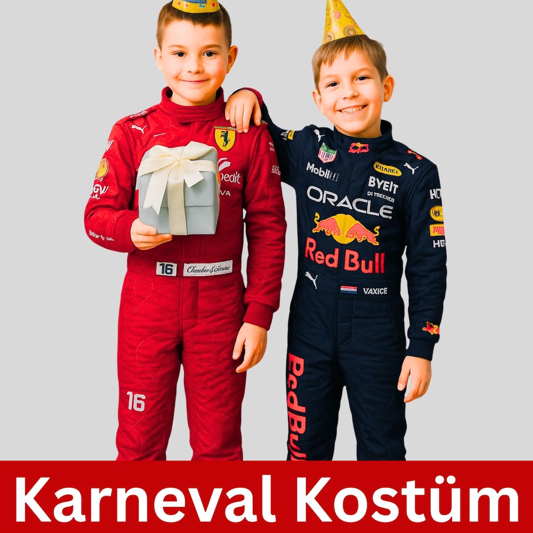 Kids Formula 1 Racing Costume | Personalized F1 Outfit Handmade - Etsy