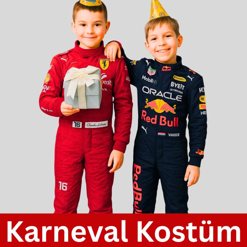 Kids Formula 1 Racing Costume | Handmade Personalized F1 Outfit - Etsy
