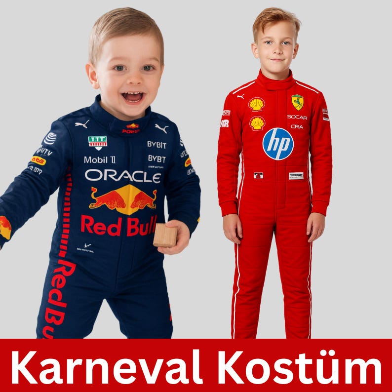 Kids Formula 1 Racing Costume | Handmade Personalized F1 Outfit - Etsy