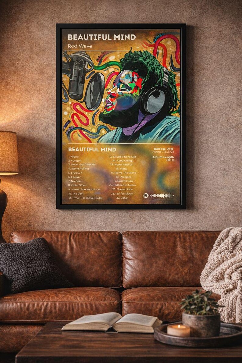 Rod Wave Poster 4 Pack - Minimal Digital Art Prints - Album Cover Wall ...