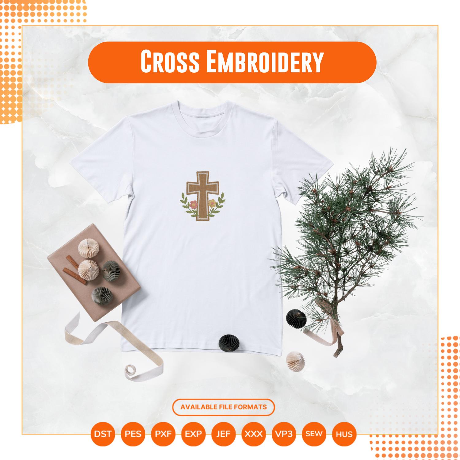 Christian Cross Embroidery Design Bundle | Faith Embroidery (instant ...