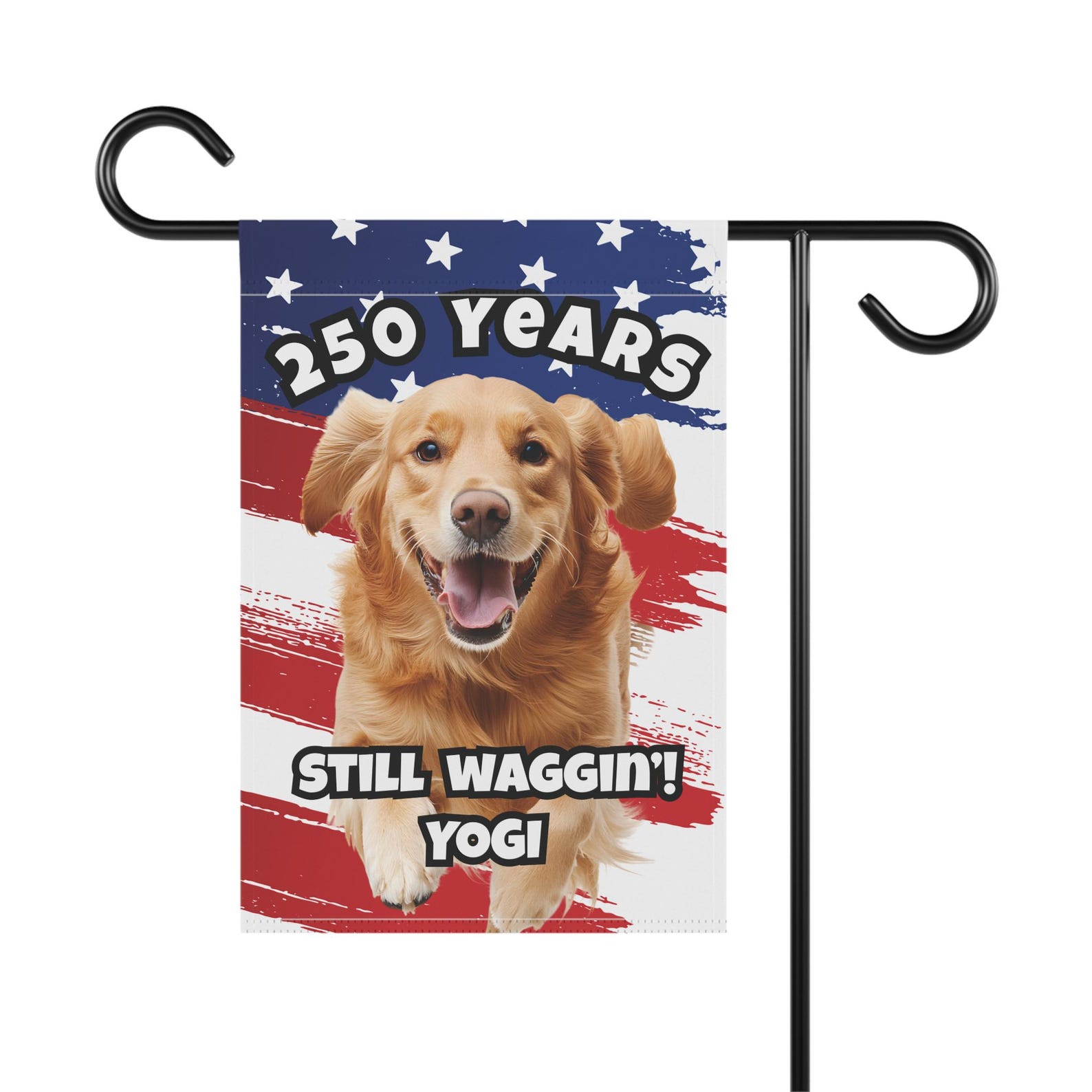 USA 250th Anniversary Dog Flag, Custom Pet Photo Garden Flag, Still ...