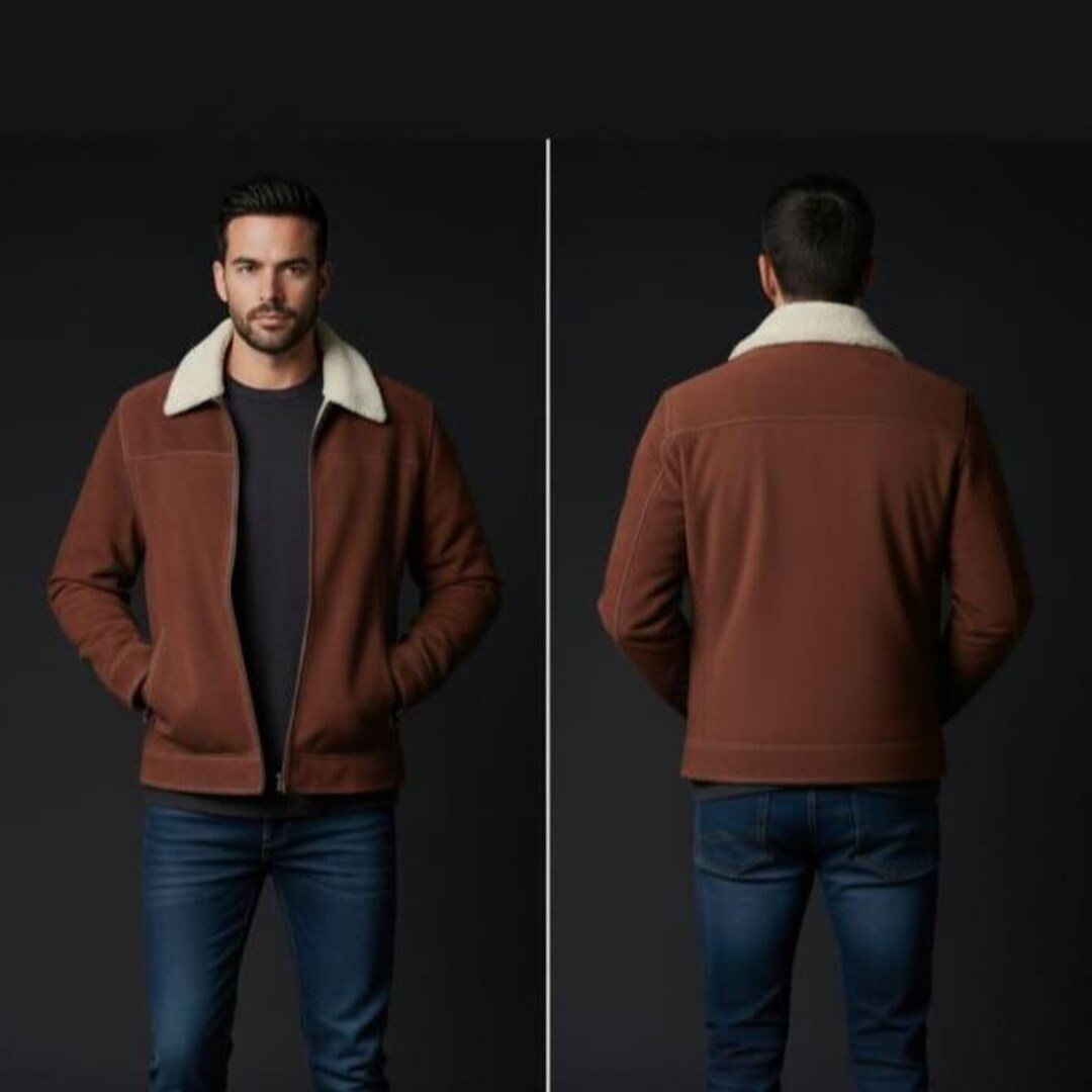 The Walking Dead Rick Grimes Cosplay Jacket - Brown Suede Leather Coat ...