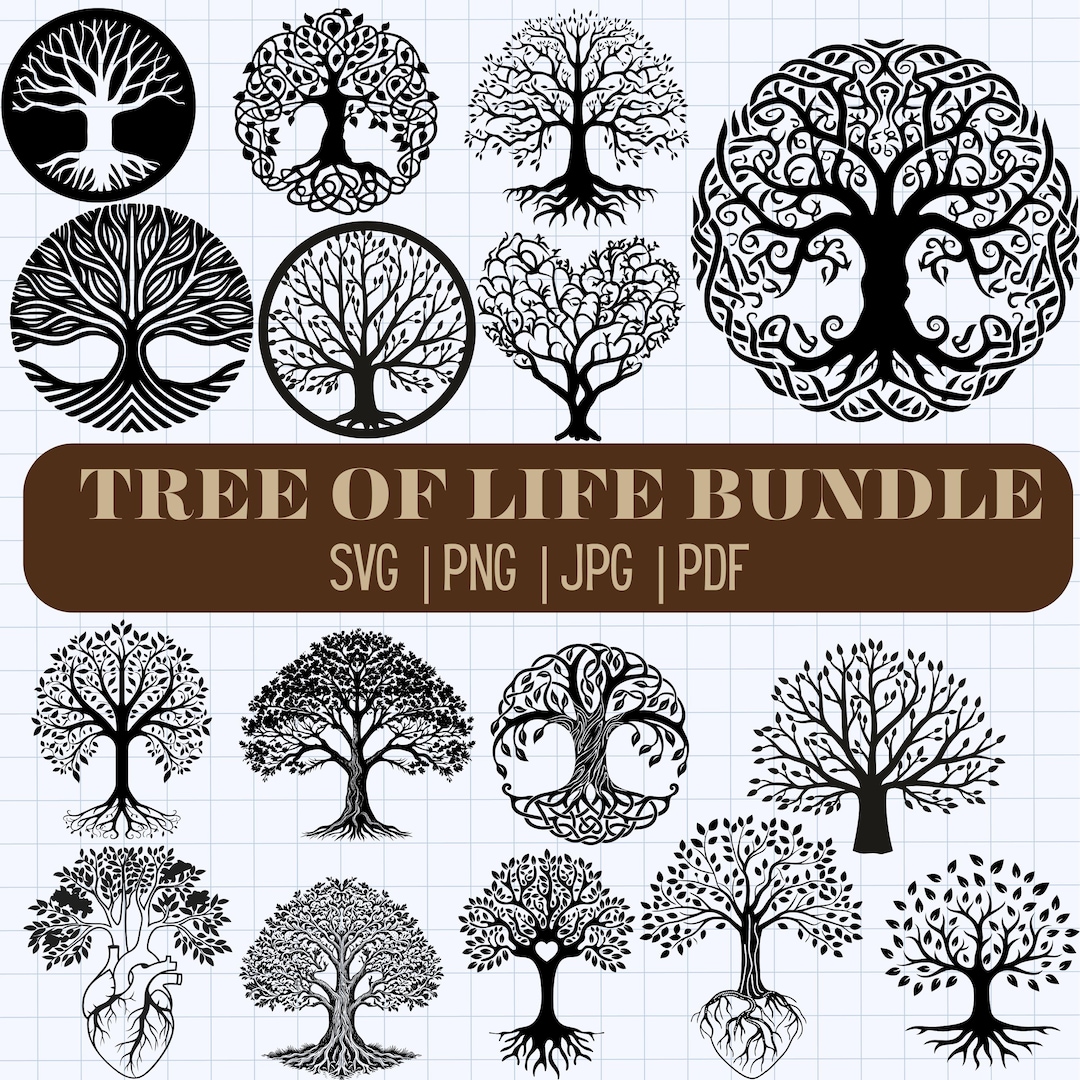 Tree of Life SVG Bundle, Celtic Family Tree SVG Cut Files, Spiritual ...