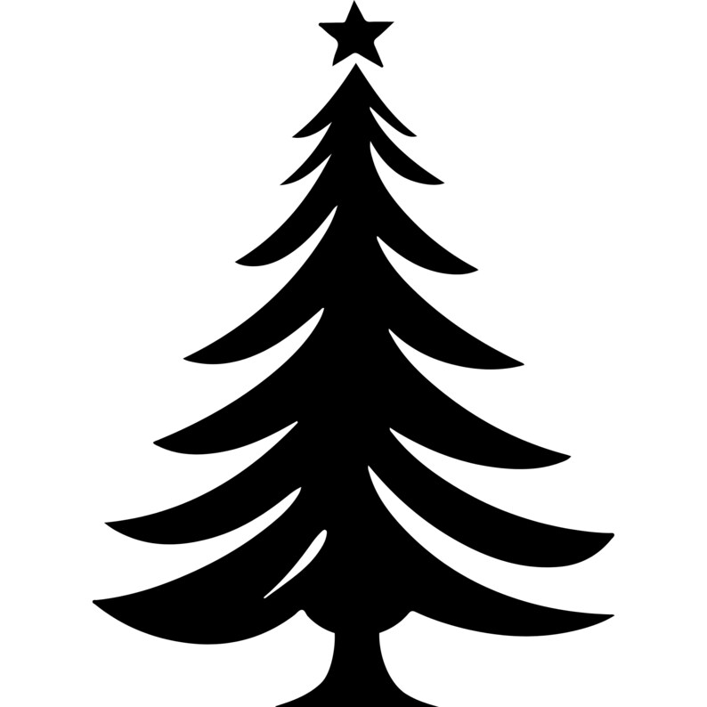 Christmas Tree SVG Bundle, Festive Clipart Designs (digital Download ...