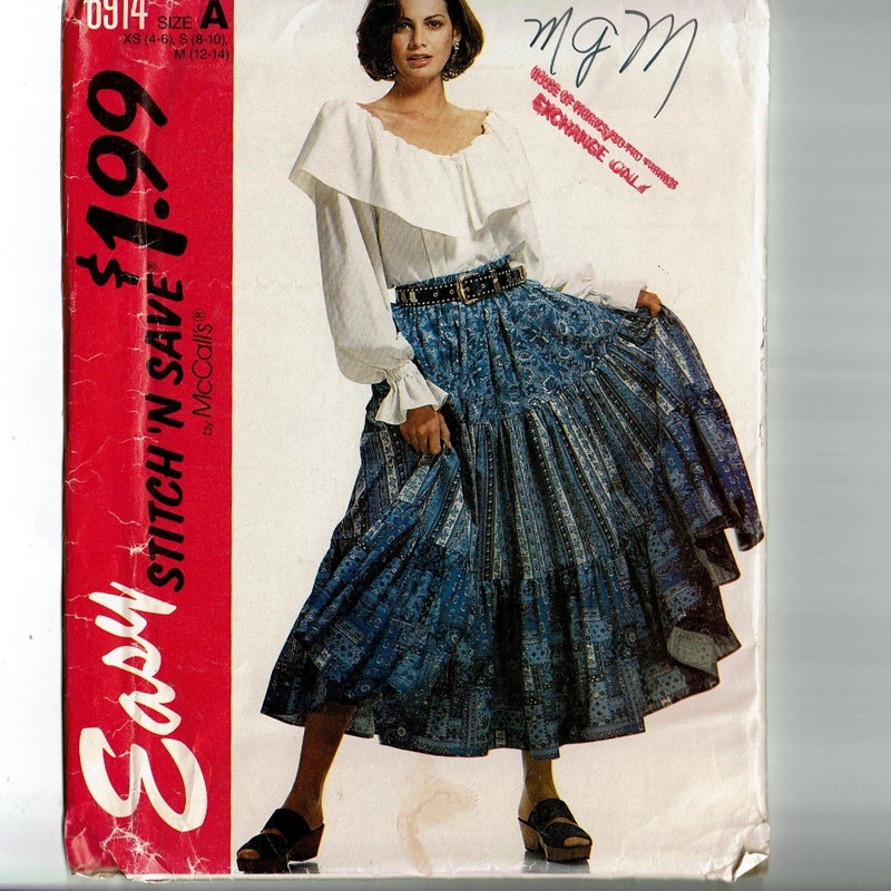 Prairie Skirt Pattern - Etsy