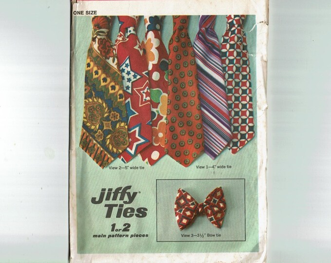 Men's Set of Jiffy Ties and Bow Tie Simplicity 9400 Formal Wedding ...