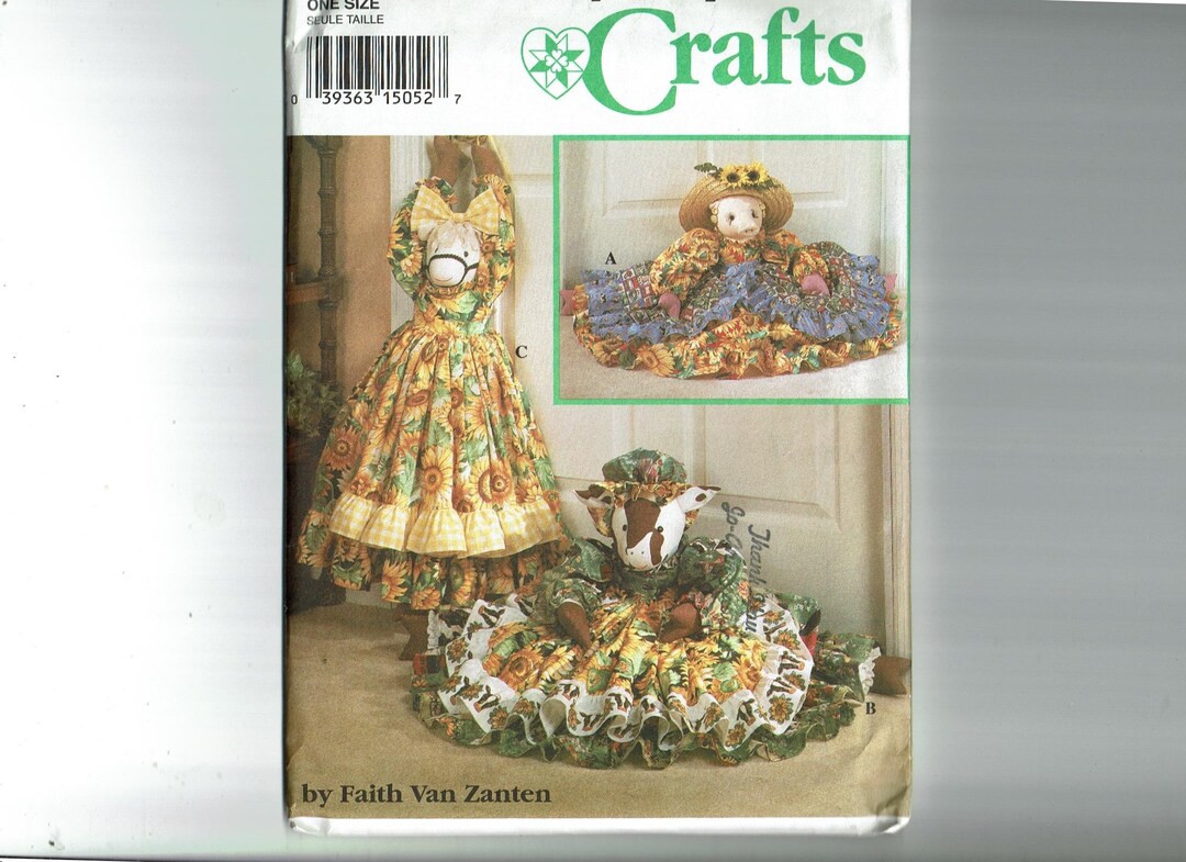 UNCUT Sewing Pattern Cow, Pig and Pony Draft Stopper Simplicity Crafts ...