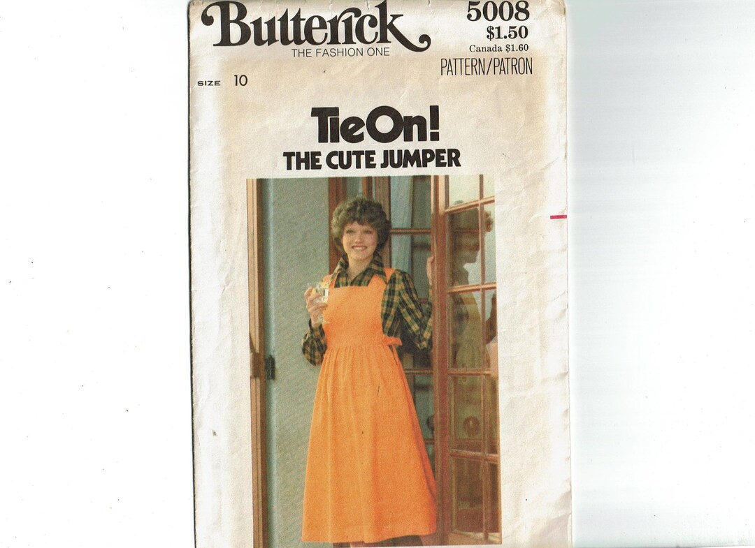 Butterick 5008 Hippie Boho Chic Jumper 1970s Sewing Pattern Size 10 Tie On! the Cute Jumper - Etsy