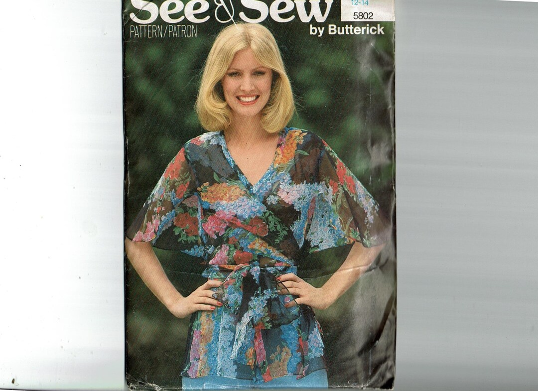 Blouse UNCUT Sewing Pattern Size Medium 12-14 Bust 34-36 See & Sew by ...
