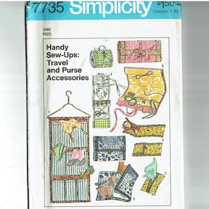 UNCUT Sewing Pattern Simplicity 7735 Accessories Handy Sew-ups Travel ...