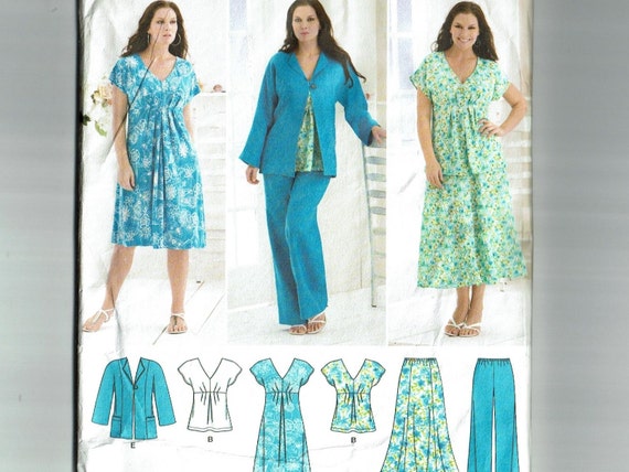 Simplicity 2599 Custom bust fit summer tops sewing pattern 12 14 16 18 ...