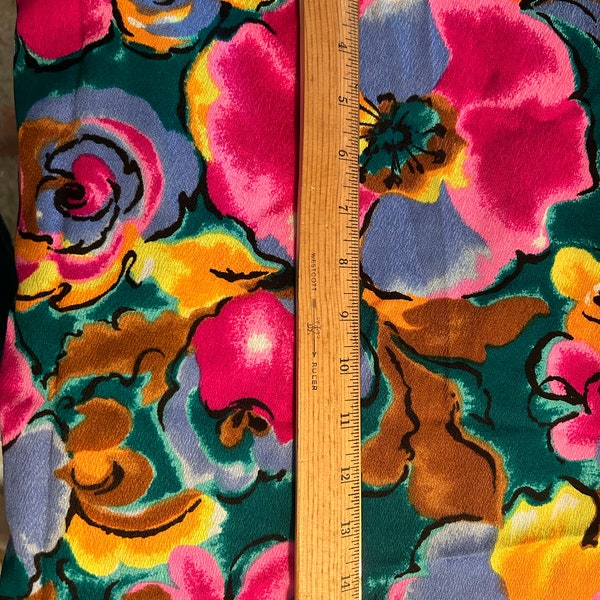 Large Floral Fabric - Etsy