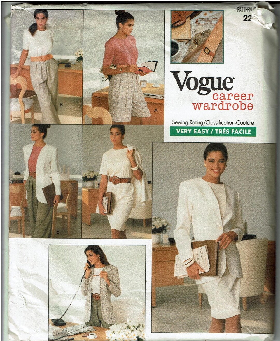 Very Easy Vogue Career Wardrobe 2245 Sizes 12 14 16 Jacket, Dress, Top ...