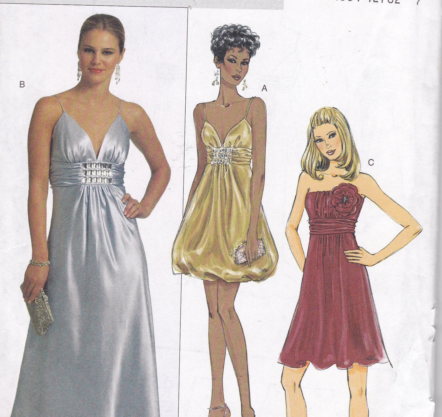 Fun Flashy Party Formal Dress Cocktail Butterick 5323 OOP - Etsy