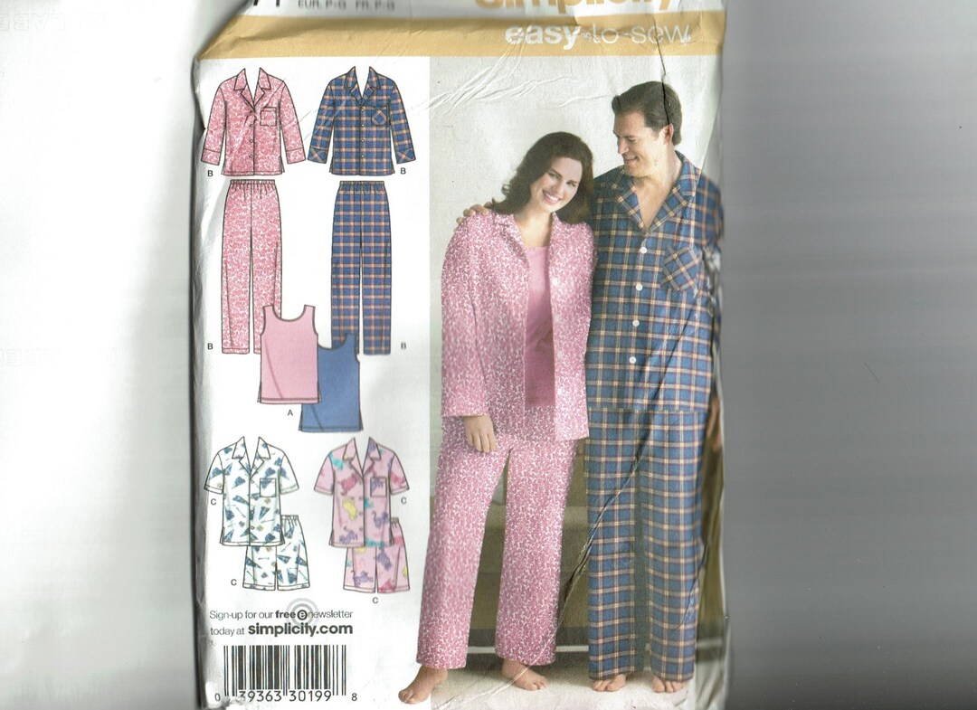Uncut Simplicity 3971 Sewing Pattern Easy to Sew Women's and Men's ...