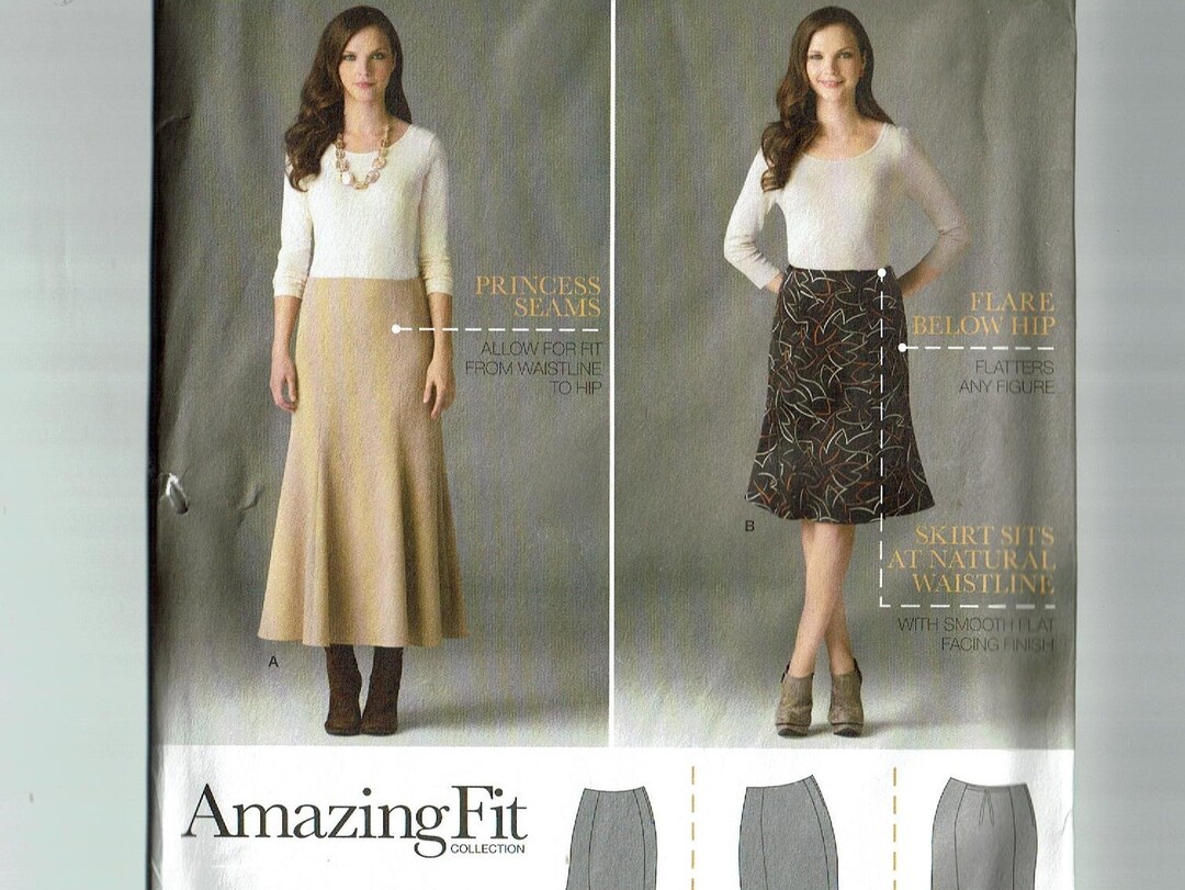 UNCUT Simplicity 2058 Sizes 10-18 & 20W-28W Sewing Pattern Skirt OOP ...