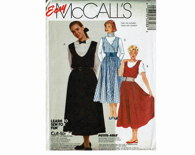 Easy to Sew Jumper UNCUT Sewing Pattern Mccalls 4358 Sizes 6 8 10 & 10 ...