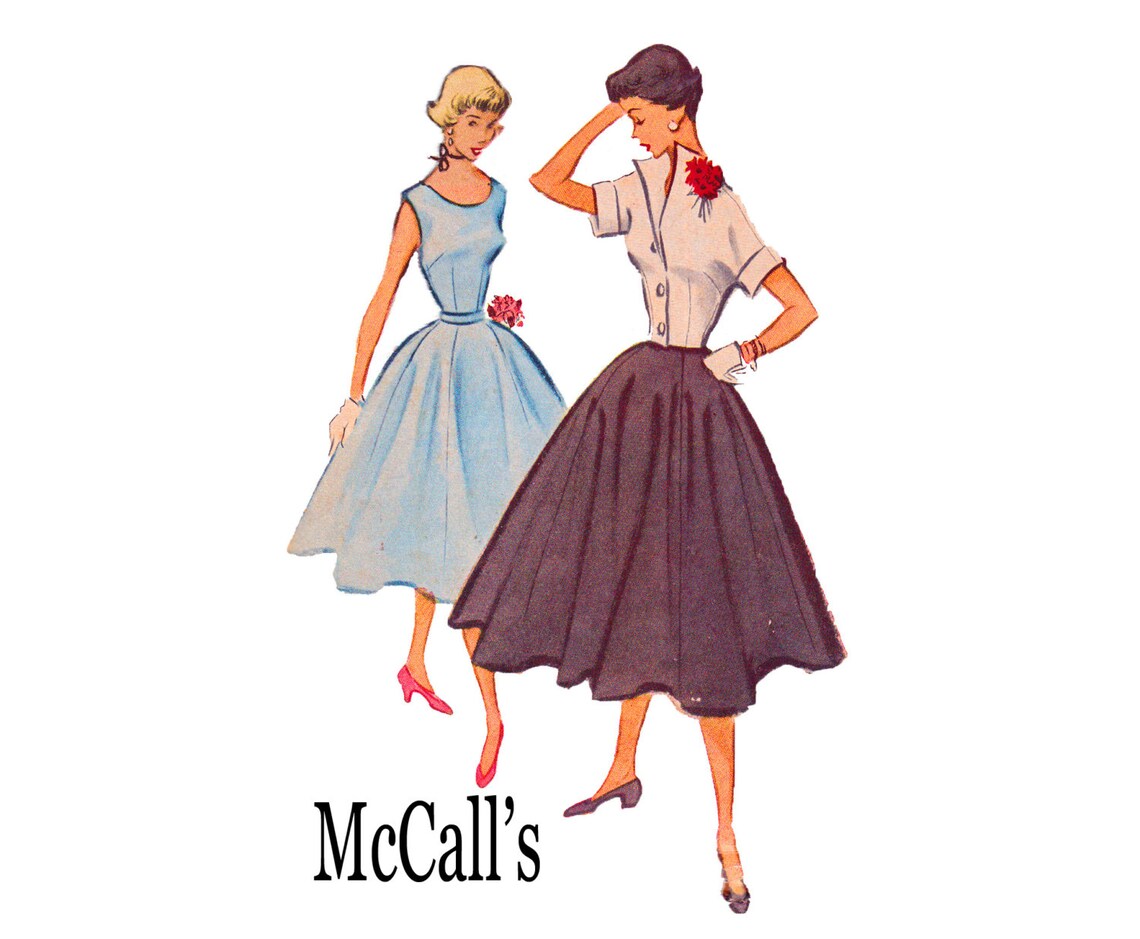 50s Vintage Sewing Pattern Skirt Bodice & Jacket Junior Size 13 Bust 31 ...