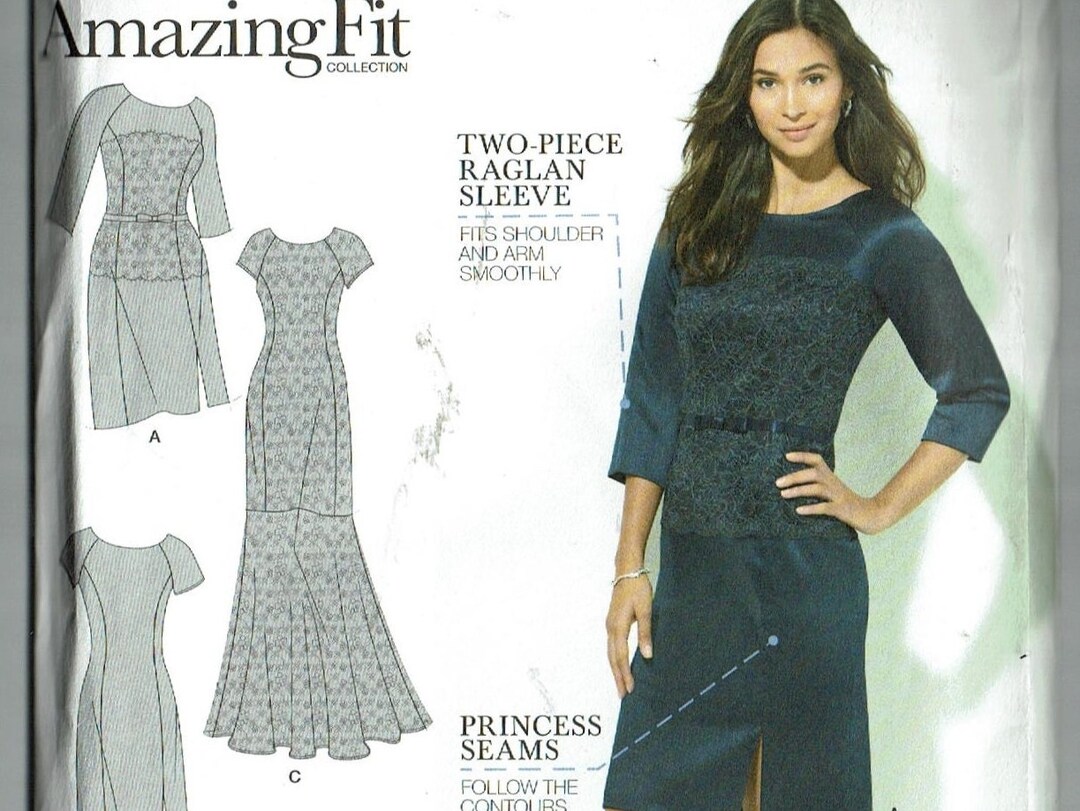 UNCUT Simplicity Amazing Fit Dress Sewing Pattern Simplicity 1249 Sizes ...