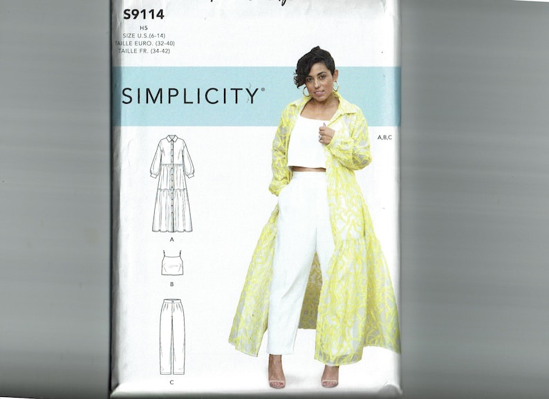 Simplicity 9114 UNCUT Sewing Pattern Sizes 6 14 or 16 24 - Etsy