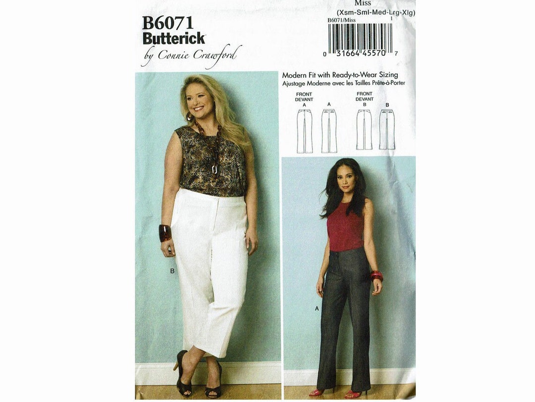 Connie Crawford Pants UNCUT Sewing Pattern Butterick 6071 Sizes Xsm ...