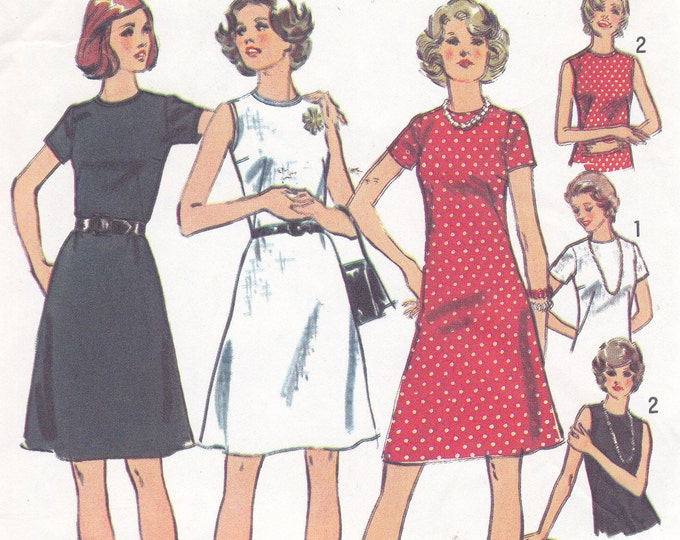 1973 Simple to Sew Dress Pattern Size 14 Bust 36 Jiffy - Etsy