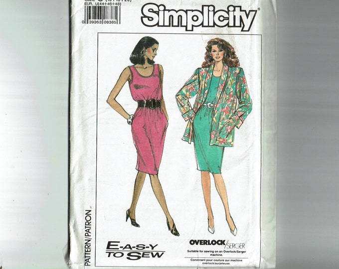 Easy to Sew Dress and Jacket Sizes 16 18 20 Bust 38 40 42 Tank Dress ...