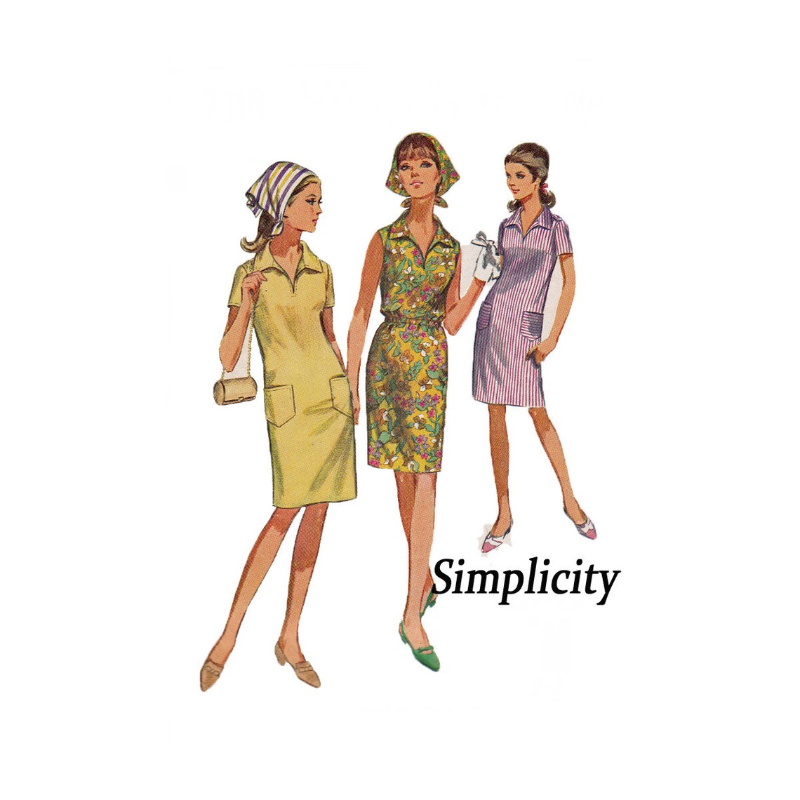 Simplicity 7116 From 1967 Sewing Pattern Size 10 Miss Jiffy - Etsy