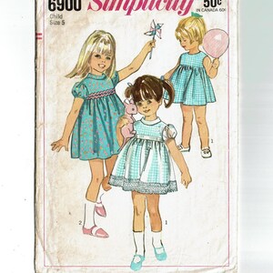 1960s Little Girls Dress Pattern - Etsy