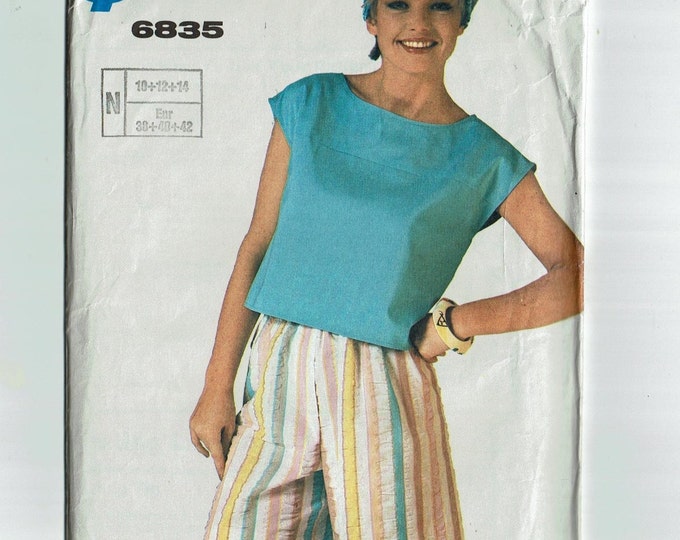 1980s UNCUT Sewing Pattern Easy to Sew Cropped Shirt and Pull on Shorts ...