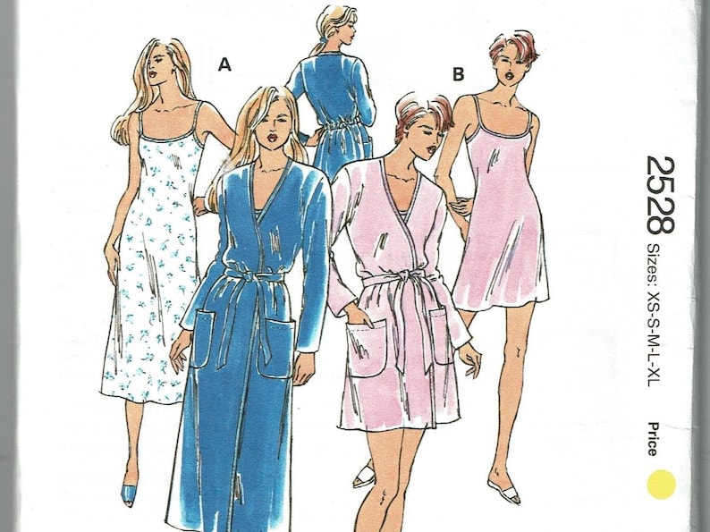 Misses' Robe & Gown UNCUT Sewing Pattern Kwik Sew 2528 - Etsy
