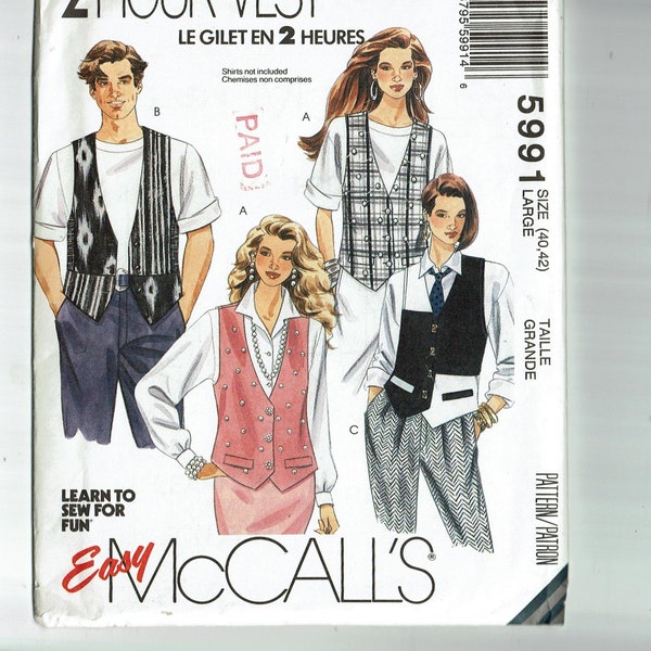 Mccalls 5991 Pattern - Etsy