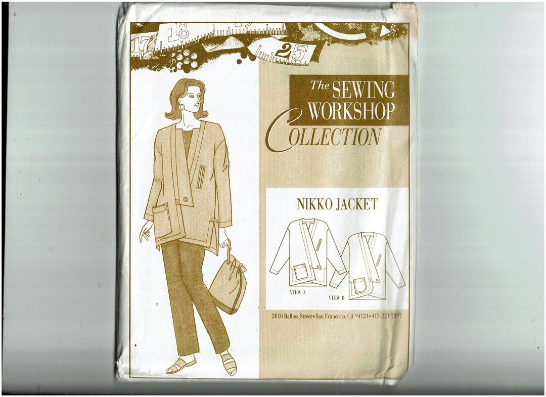 UNCUT Sewing Pattern the Nikko Jacket Sizes S-M-L Bust 32 - Etsy