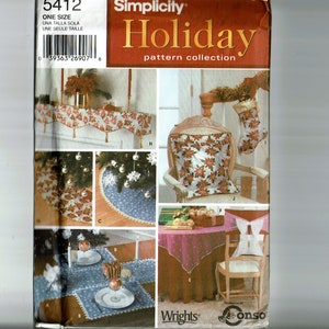 Uncut Simplicity 5412 Sewing Pattern Holiday Decorating Table Runner ...