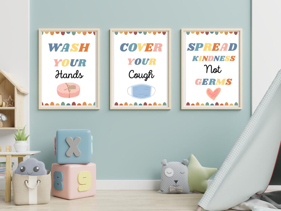 School Nurse Hygiene Poster Printable, Wash Hands Poster for Classroom ...