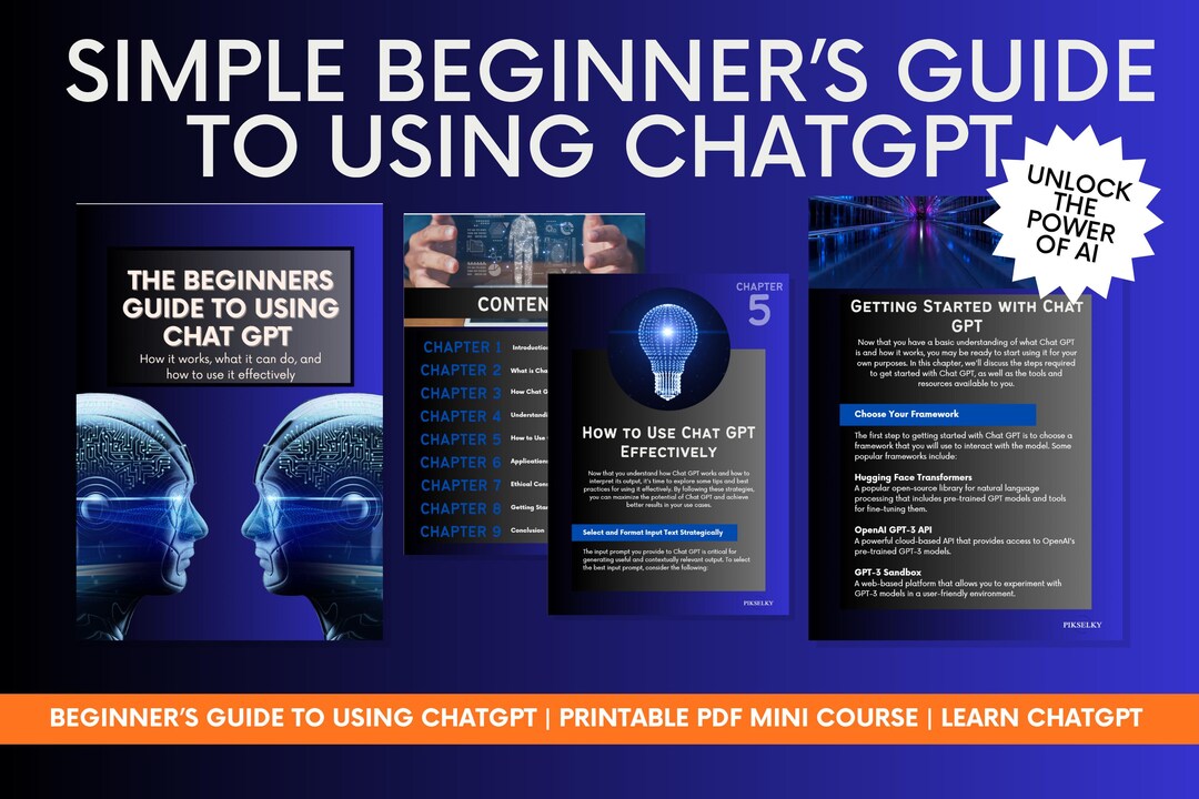 Chatgpt Beginner's Guide – Printable AI Mini Course (PDF) - Etsy