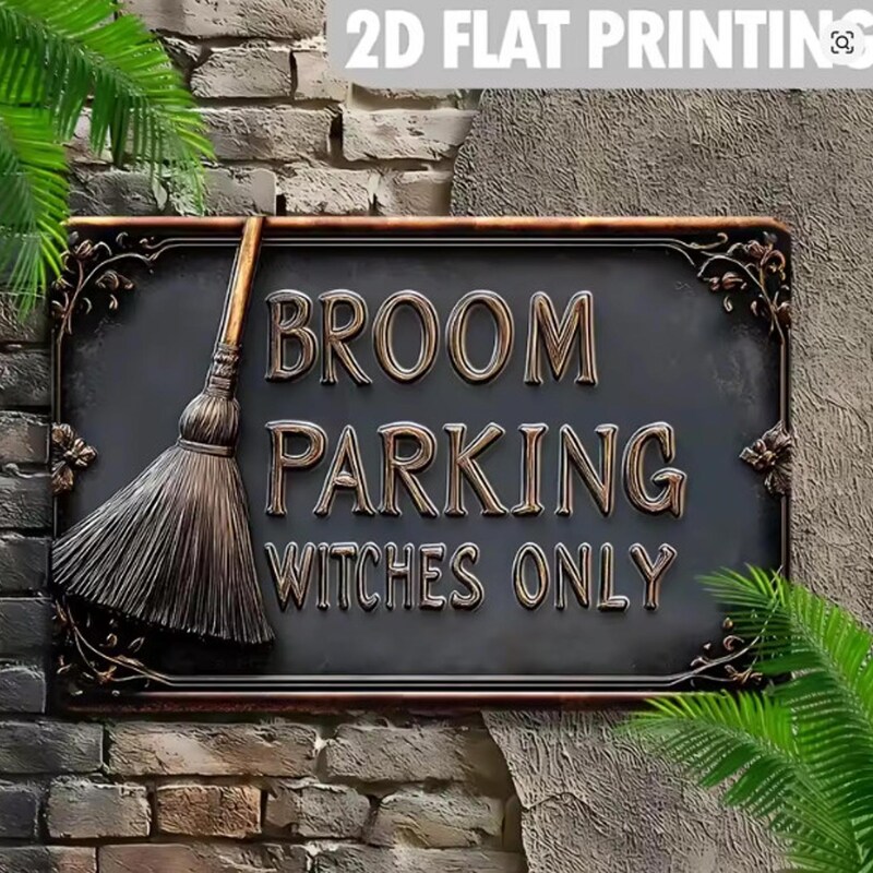 Broom Parking Sign - Etsy