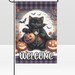 Welcome Black Kitty Cat Dracula Welcome Garden Flag Decor Halloween ...