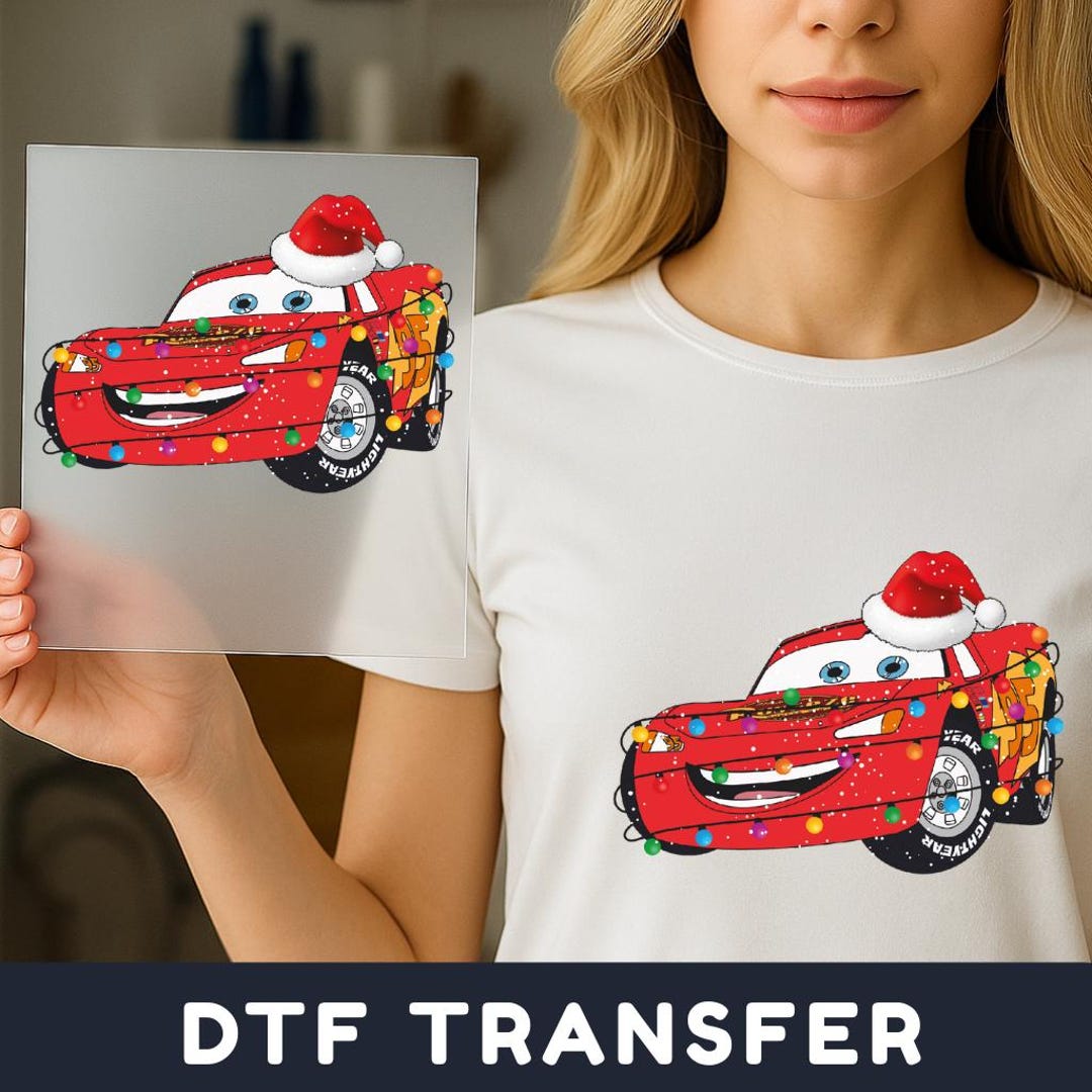 Cars Christmas DTF, Cars Disney Dtf, Heat Transfer Print, Cars Movie ...