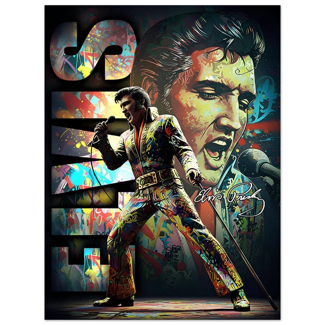 Exclusive Signed Elvis Presley Print | Authentic Graffiti Pop Art | the ...