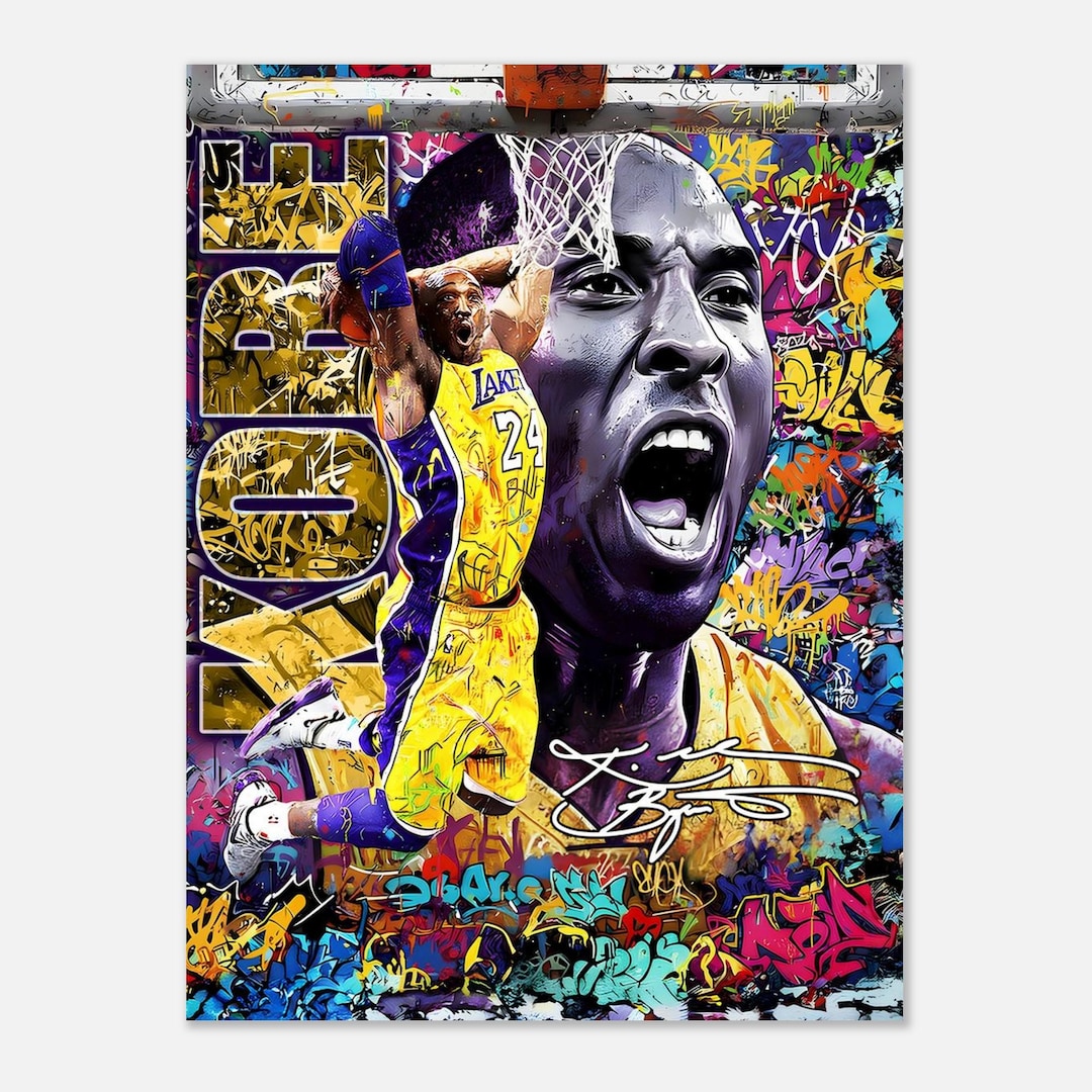 Mamba Forever Graffiti Art Print | NBA Legend Wall Decor - Etsy